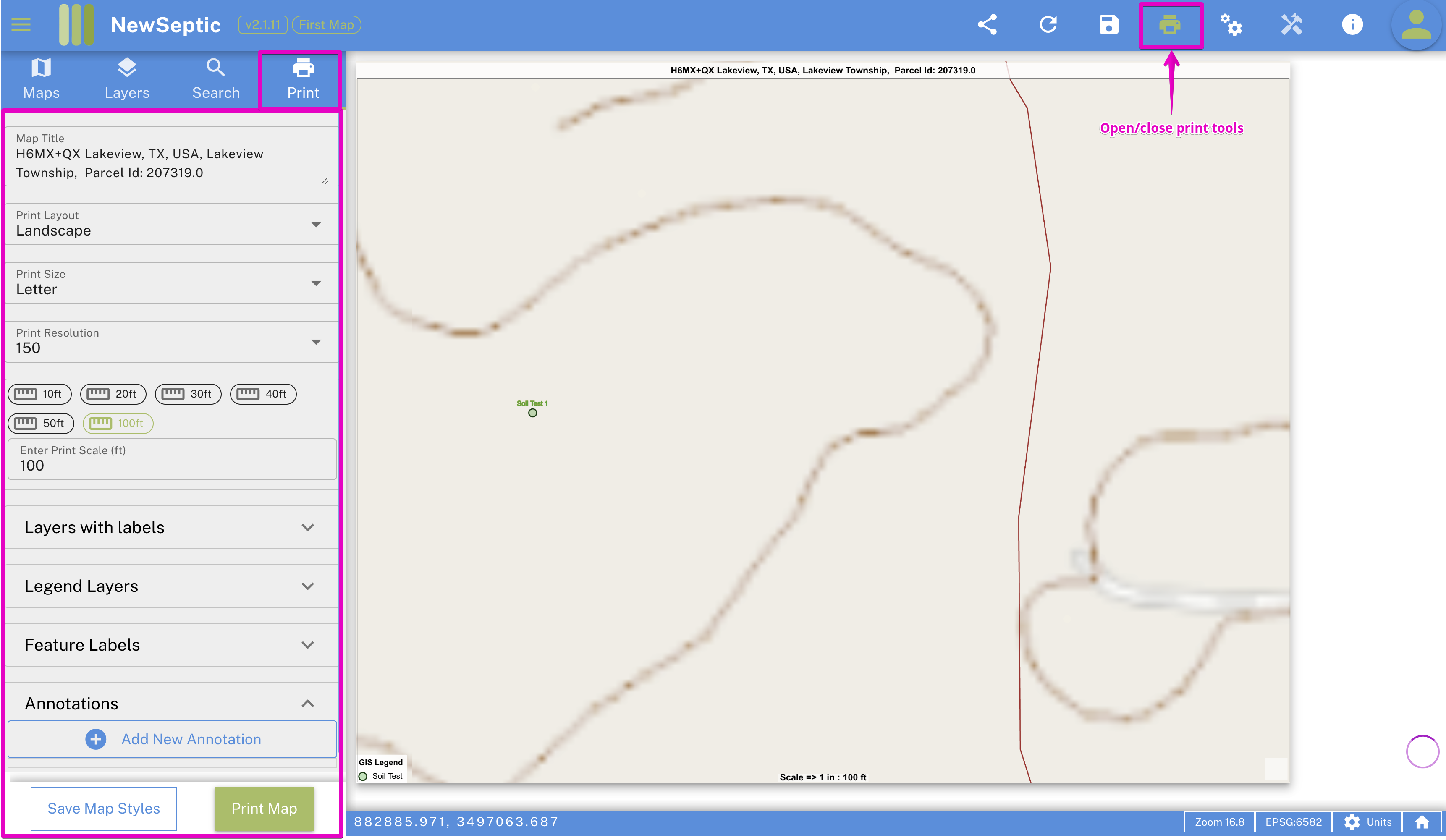 Print Tools | LANDPLAN