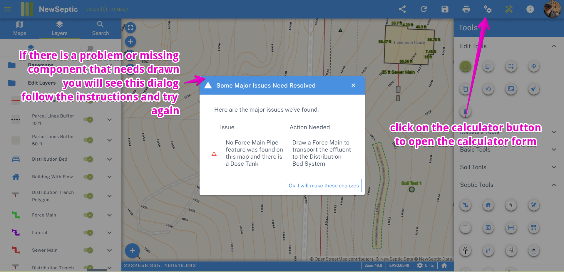 Septic Calculator Overview | LANDPLAN