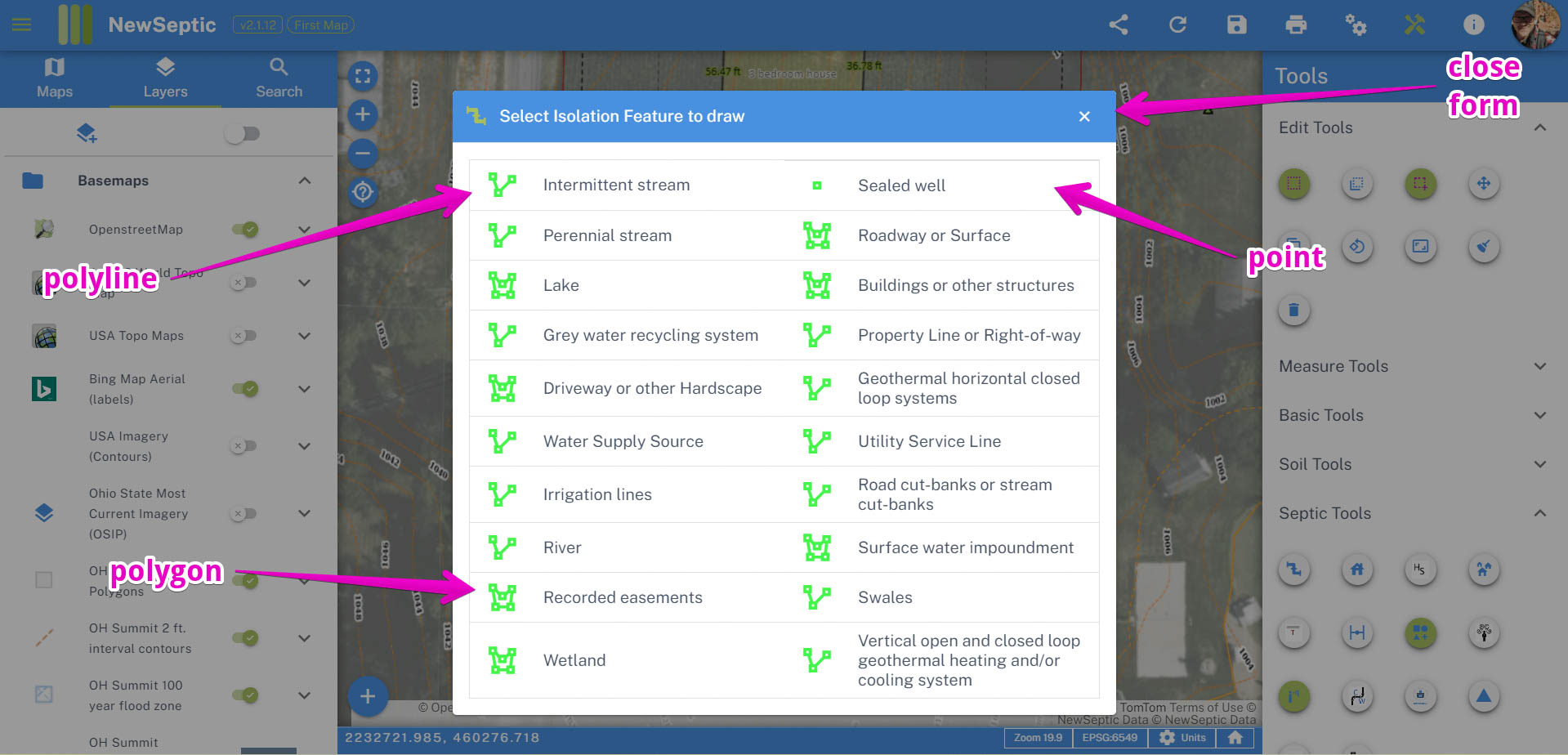 NewSeptic | Waste Water, Septic & Land Planning tools | Septic Isolation Distances with landplan ...